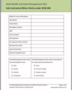 What Is A WHS Safety Management Plan?
