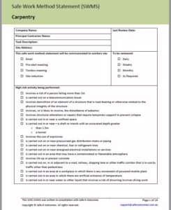 What Are SWMS And How Do I Write One Using A Free Template? | Safe-R ...